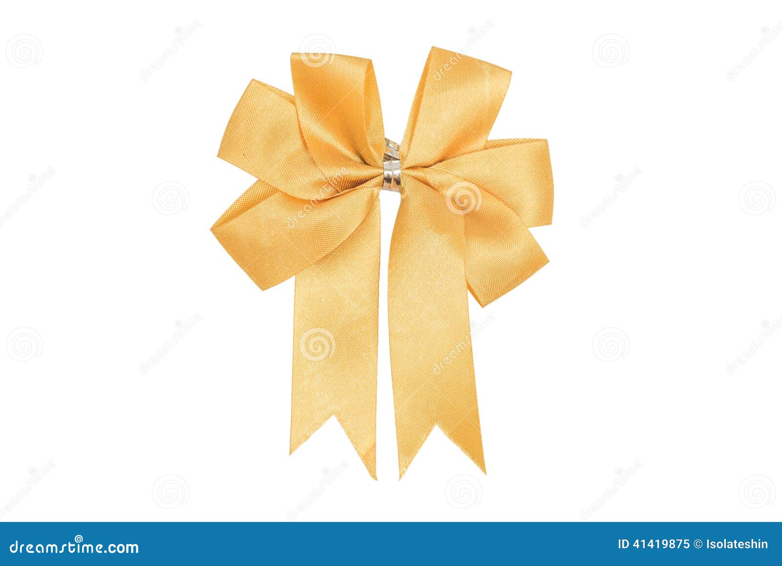 Golden ribbon stock image. Image of isolated, holiday - 41419875