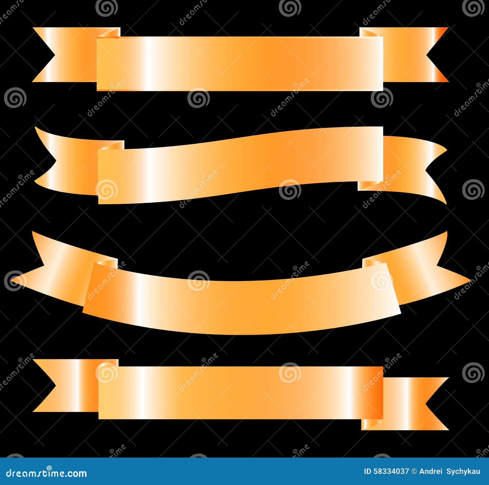 Golden Ribbon - Vector Design Element Stock Vector - Illustration of ...