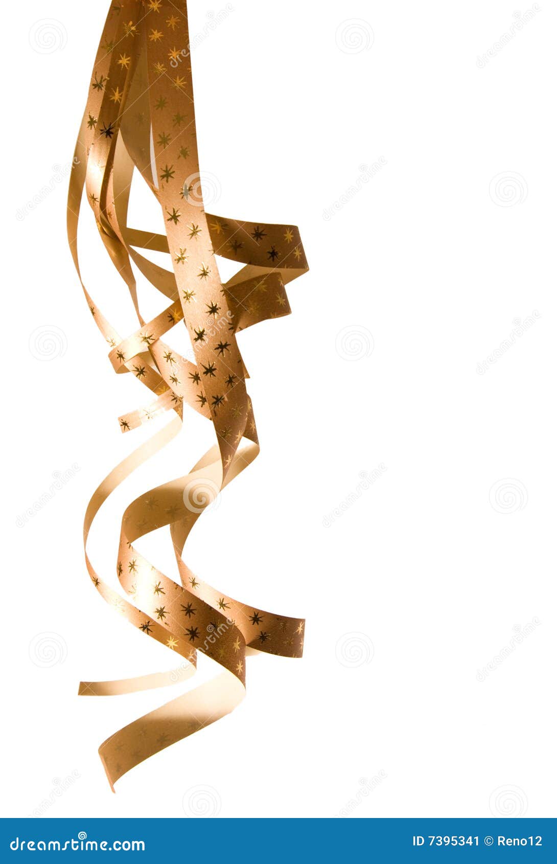 Golden ribbons stock image. Image of package, ribbons - 7395341