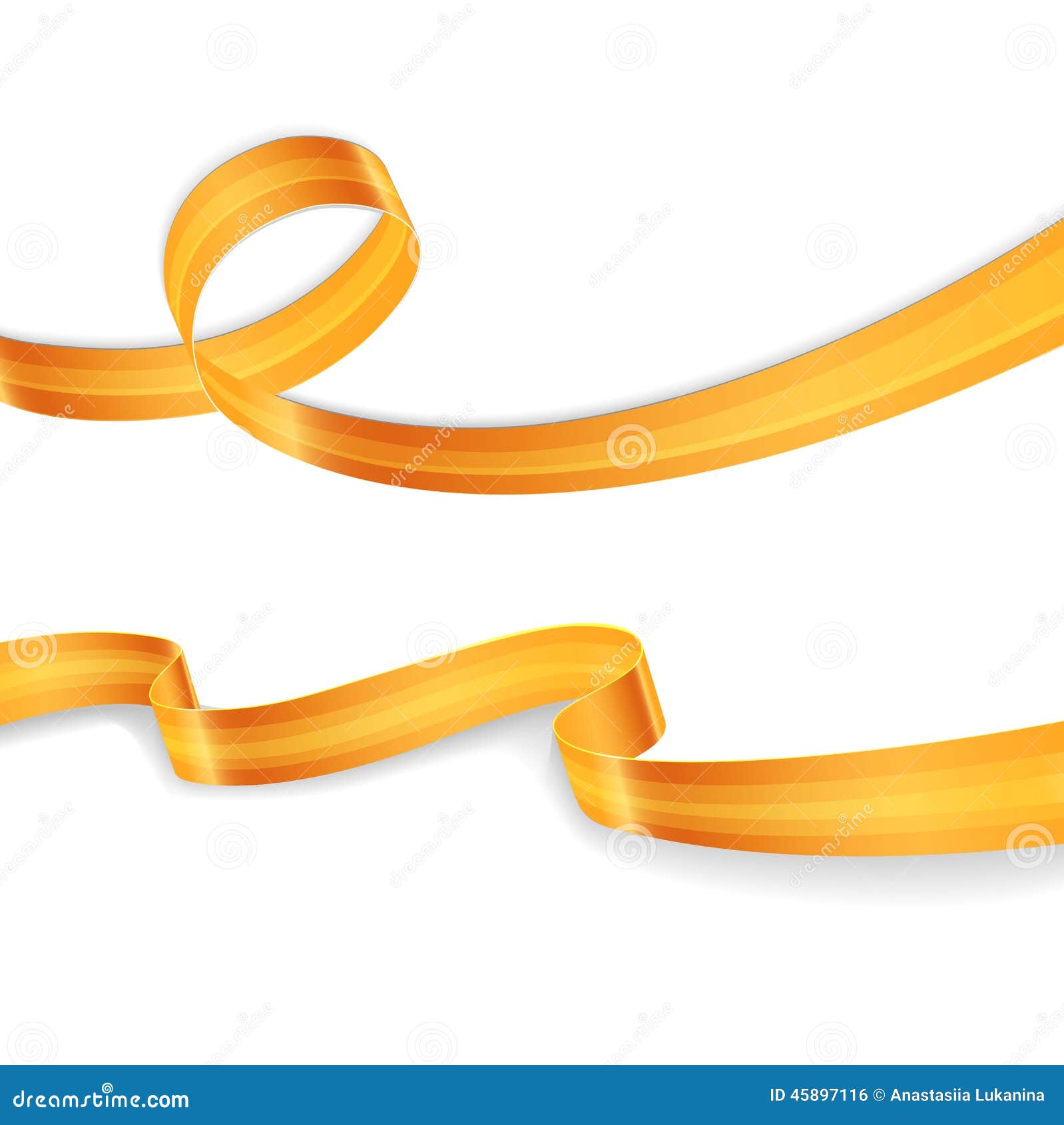 Golden ribbons set image stock vector. Illustration of concept - 45897116