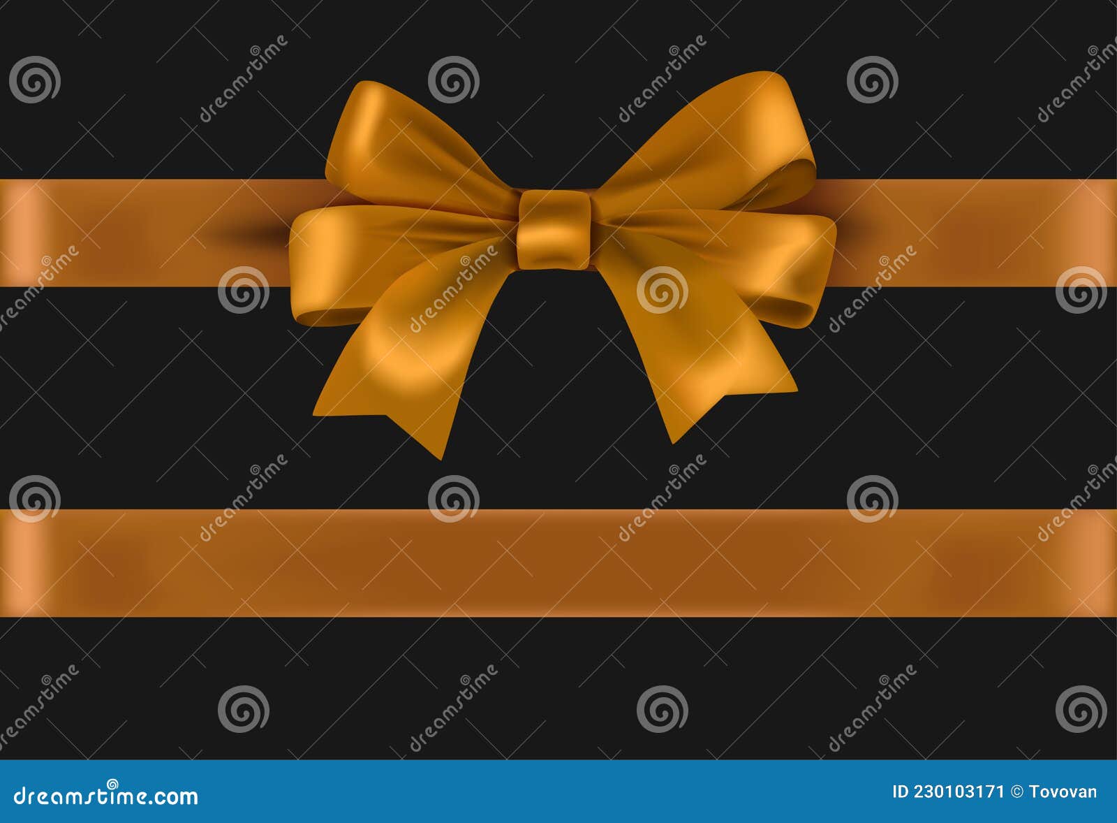 Golden Ribbons Set. Realistic Vector Stock Vector - Illustration of ...