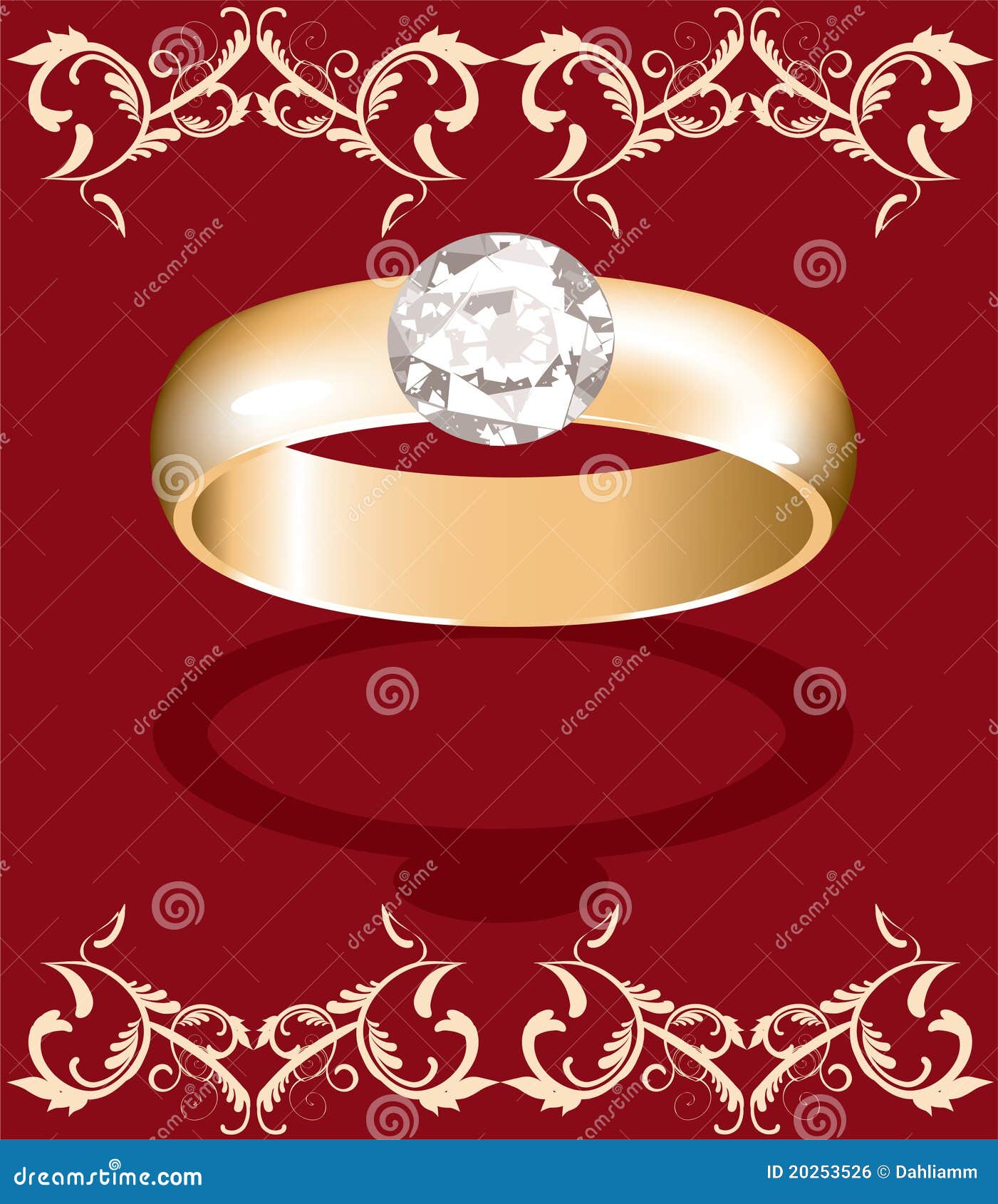 Golden ring stock vector. Illustration of jewelery, love - 20253526