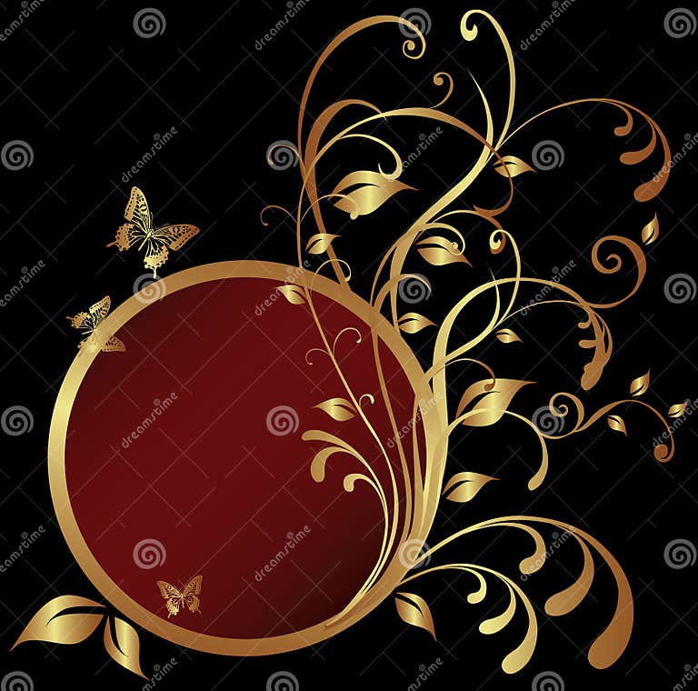 Golden Ring frame banner stock vector. Illustration of elegance - 9698671