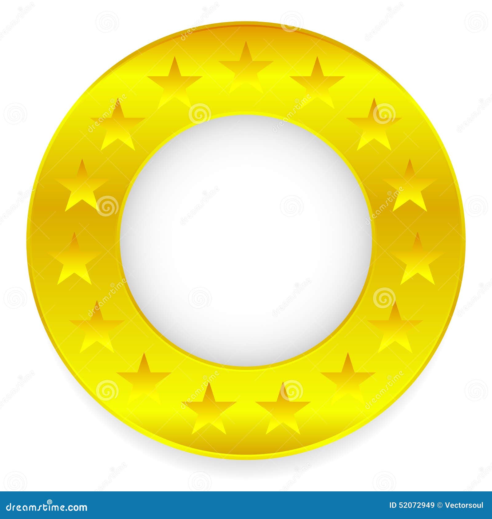 Golden Ring, Golden Circle with Stars Stock Vector - Illustration of ...
