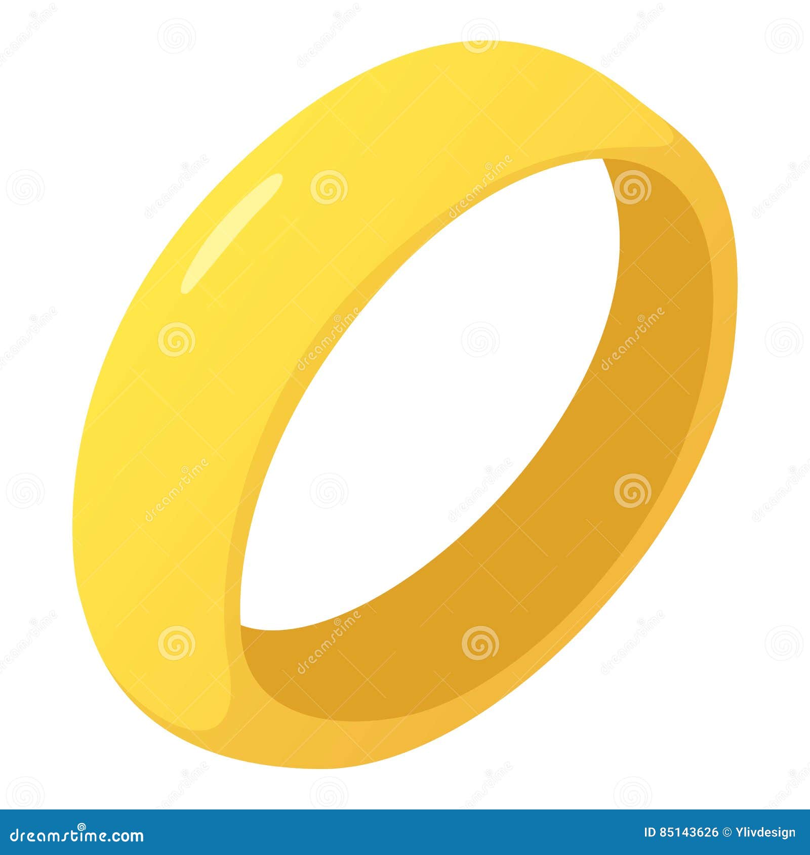 Golden Ring Icon, Cartoon Style Stock Vector - Illustration of round ...