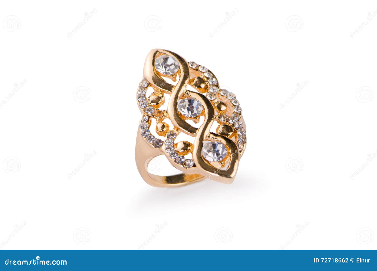 The Golden Ring Isolated on White Background Stock Photo - Image of ...