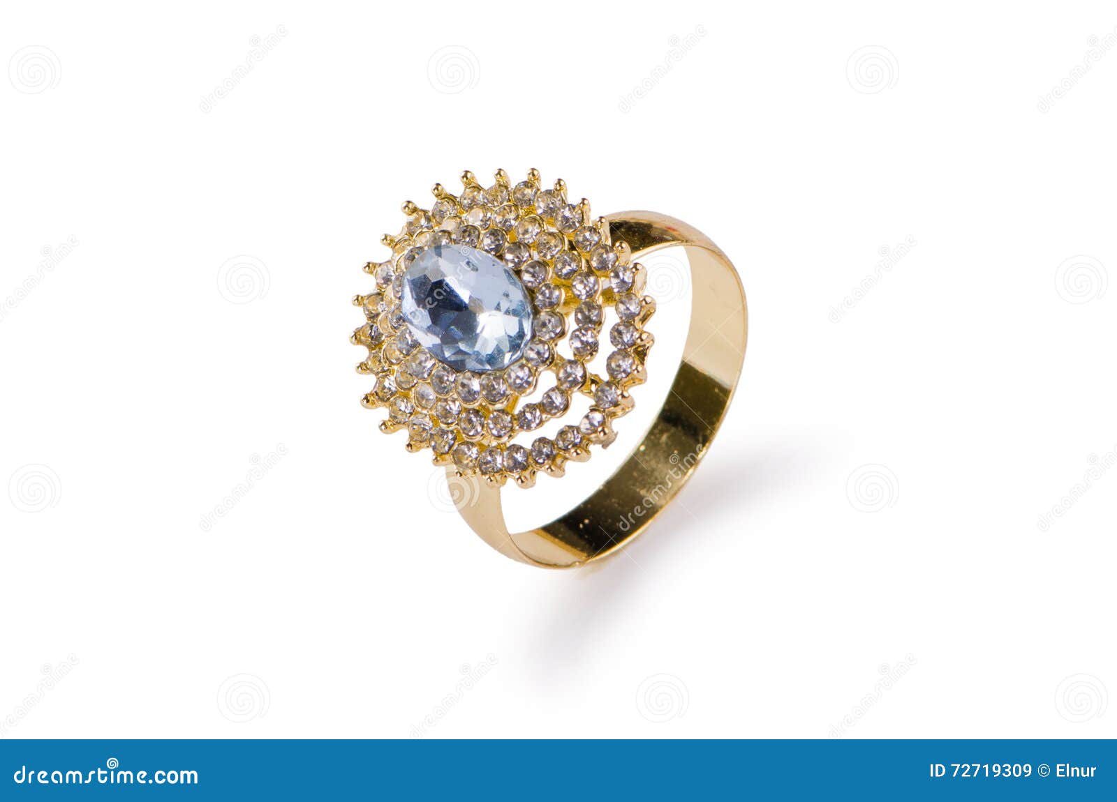 The Golden Ring Isolated on White Background Stock Image - Image of ...
