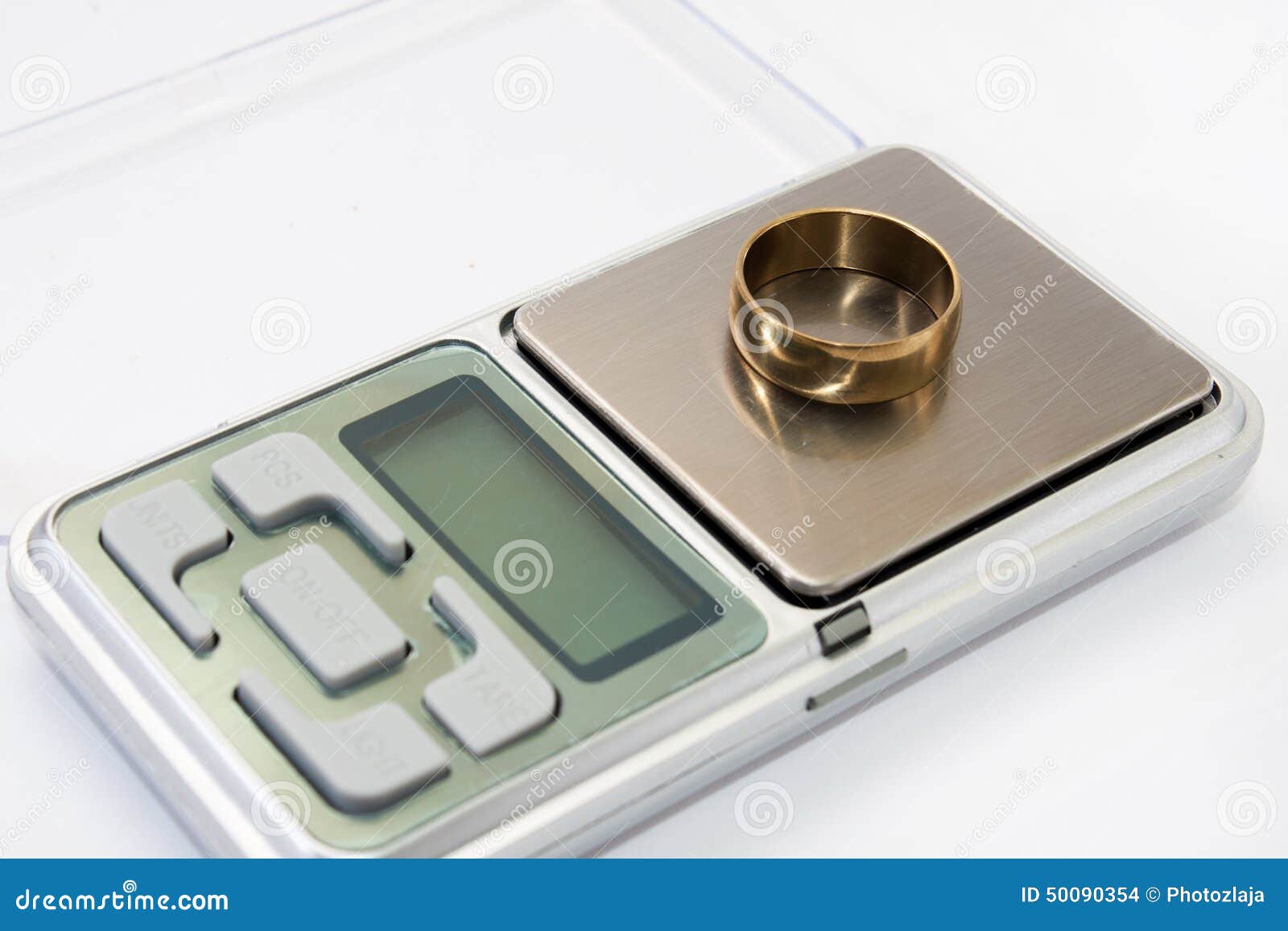 Golden Ring on the Jewelry Digital Scale Stock Photo - Image of healthy ...