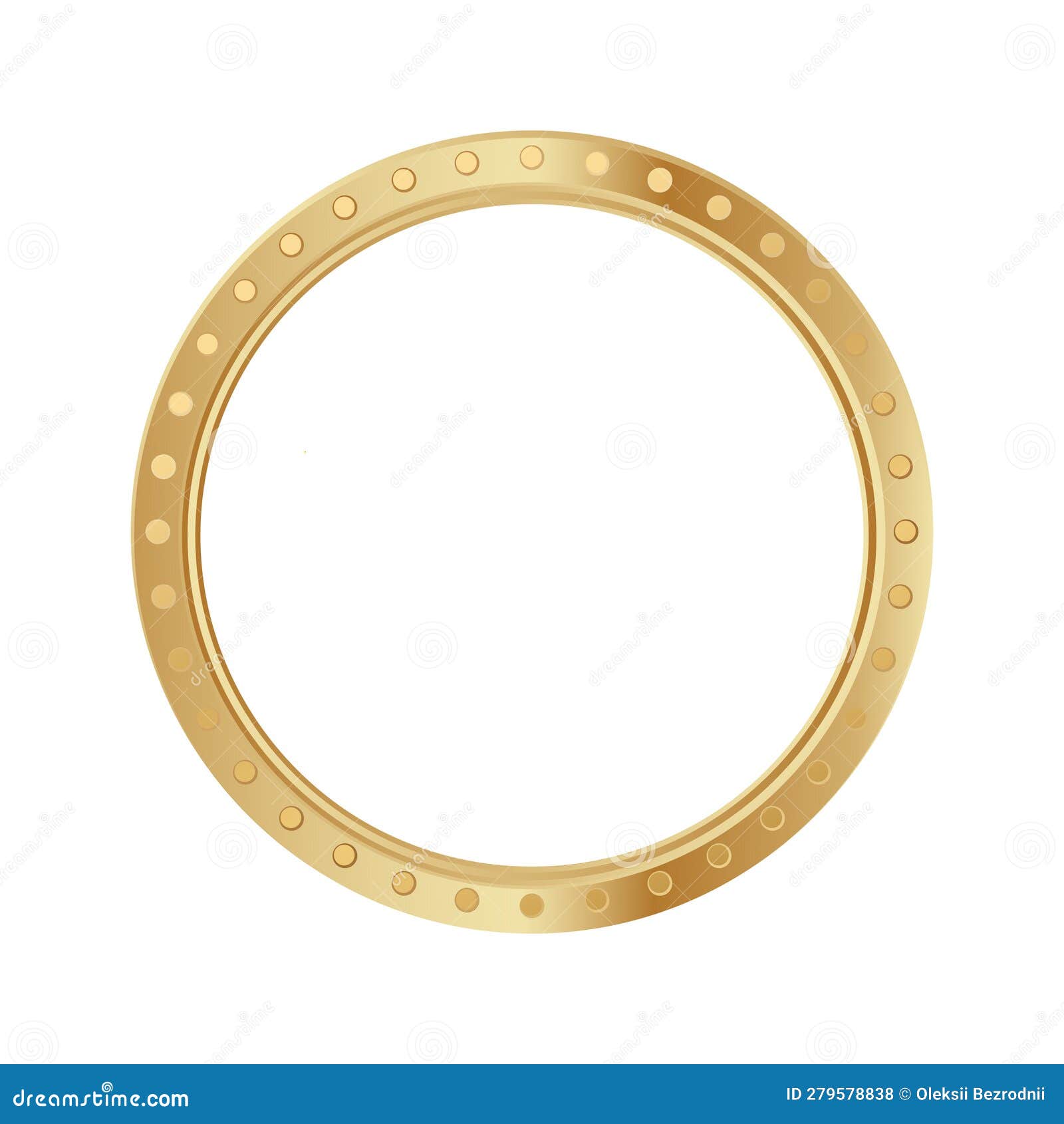 Golden Ring Vector . Gold Circle Frame Stock Vector - Illustration of ...