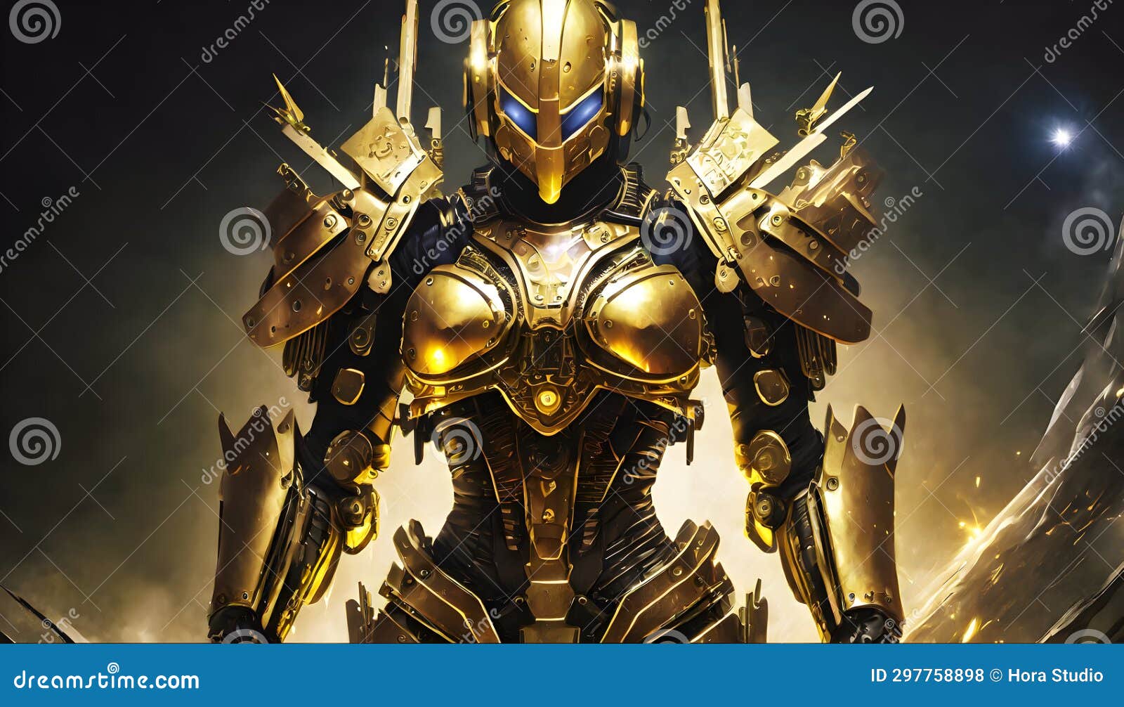 Golden Robot Beetle: A Stunning 3d Pixar Creation Royalty-Free Stock ...