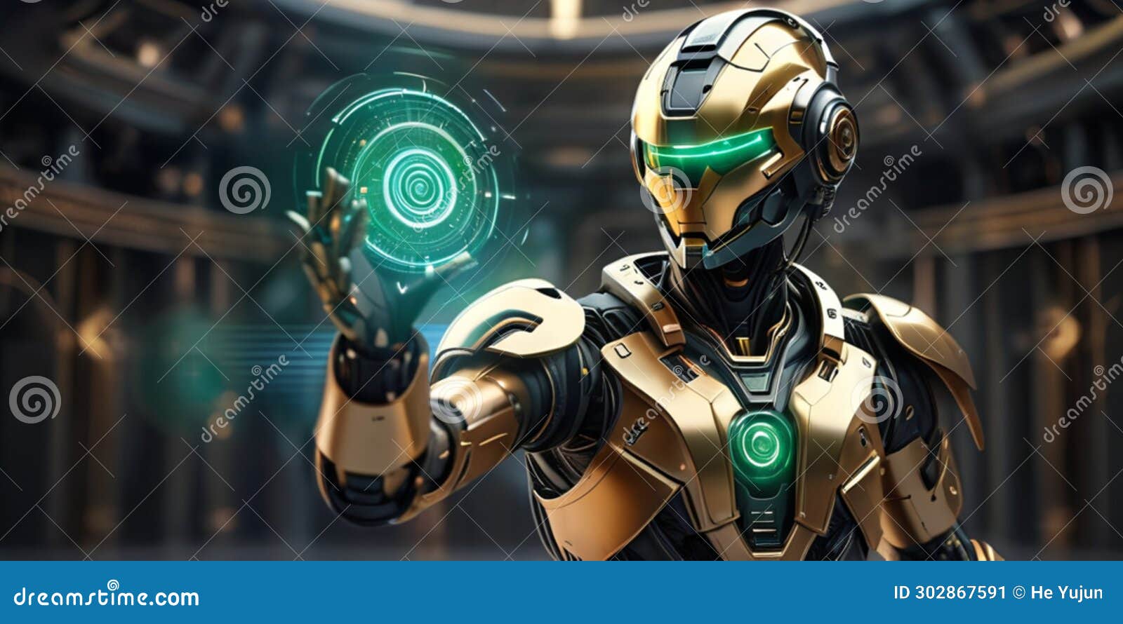 Golden Robot Show Energy Source, the Power of Future Humanoid Robots ...