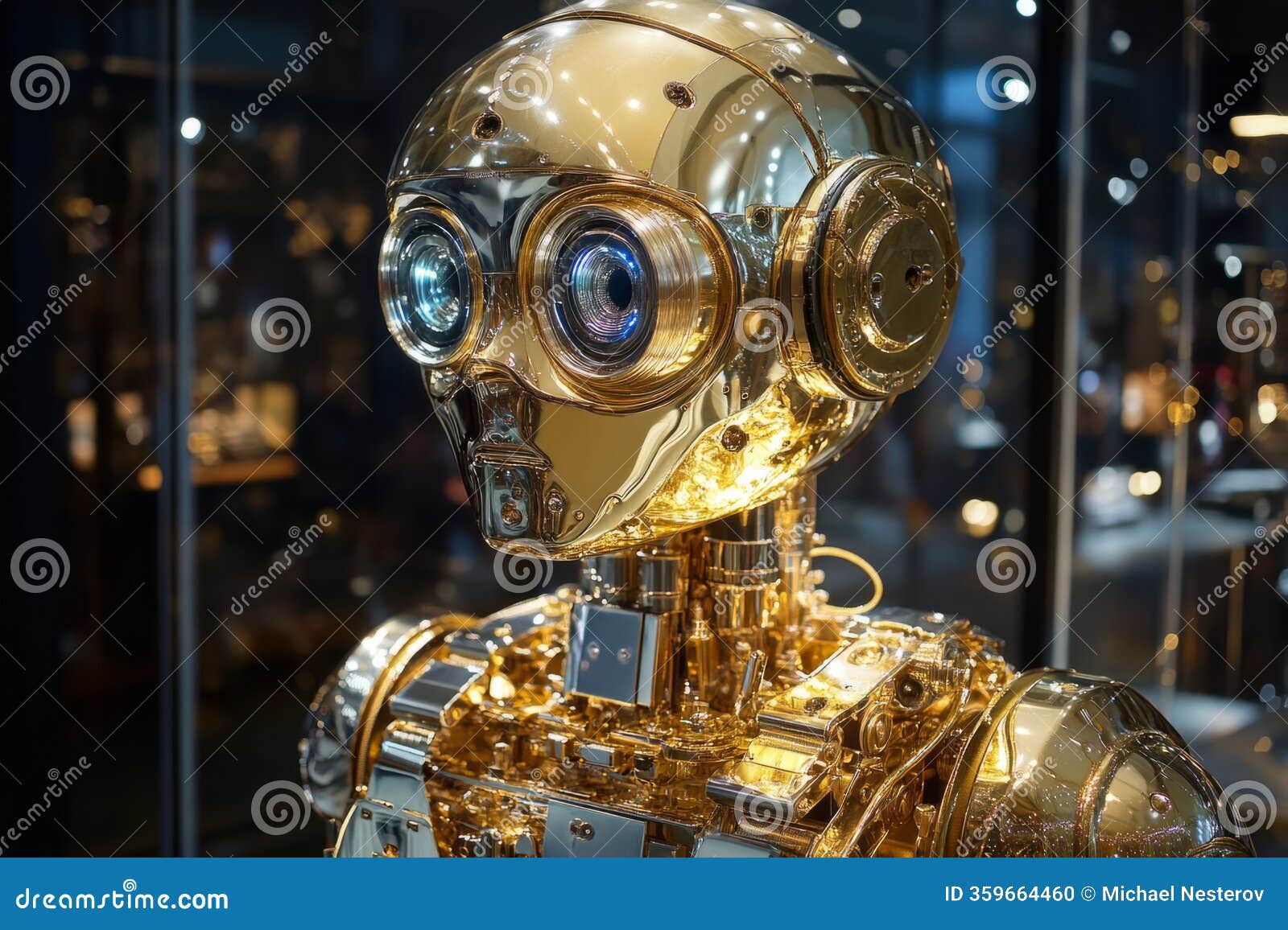 Golden Robot Show Energy Source, Showcases The Power Of Future Humanoid ...