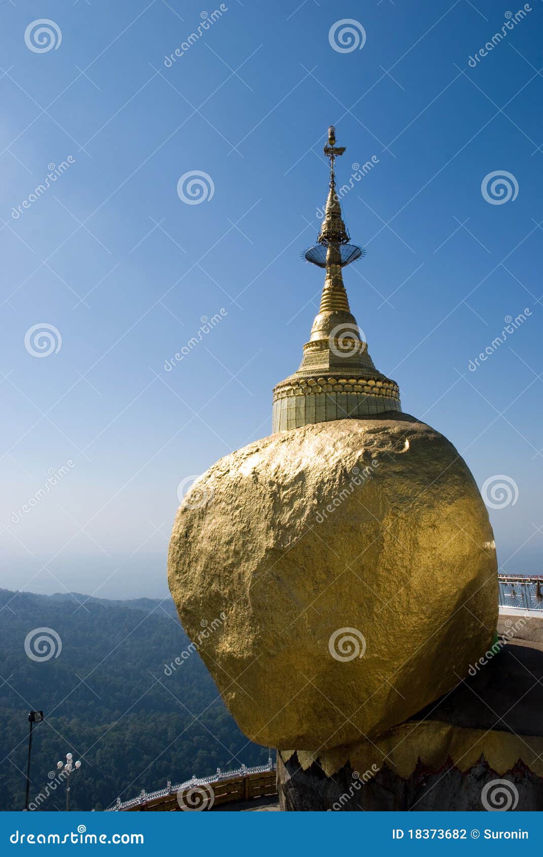Golden rock stock photo. Image of golden, buddhism, pagoda - 18373682