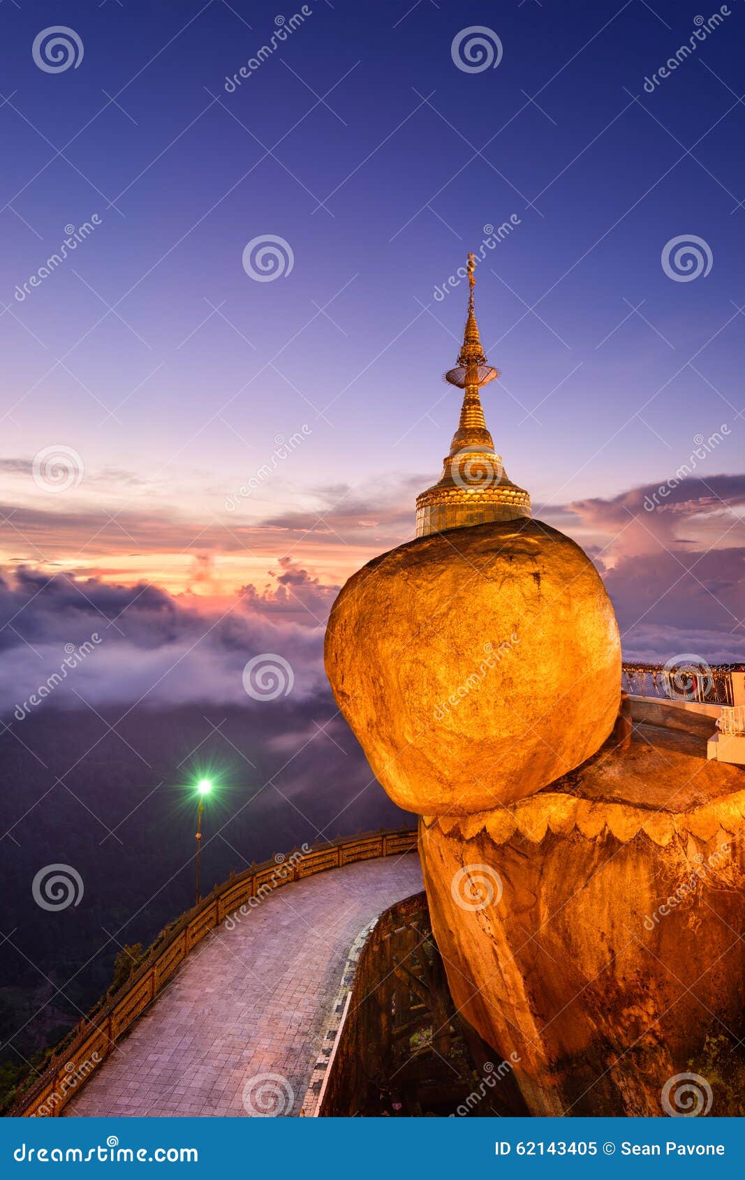 Golden Rock of Myanmar stock image. Image of kyaiktiyo - 62143405