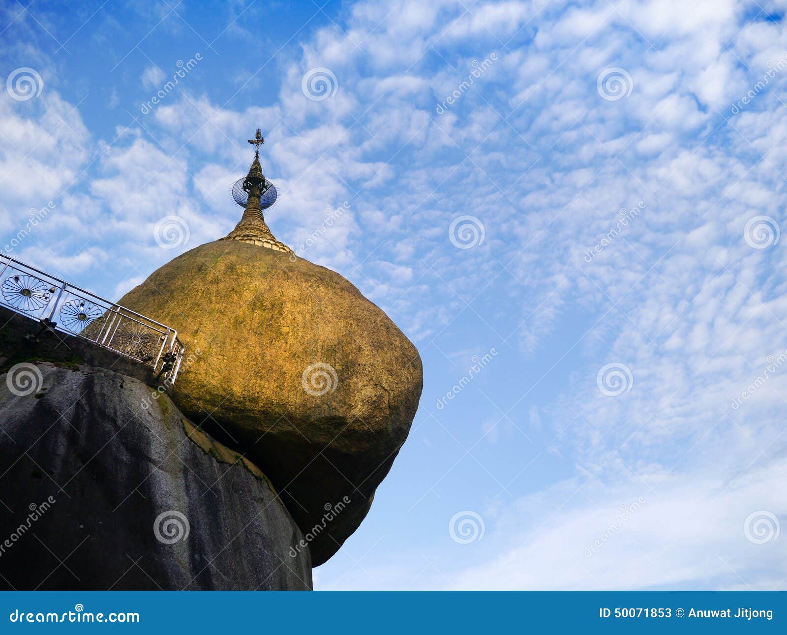 The Golden Rock stock image. Image of golden, asia, cliff - 50071853