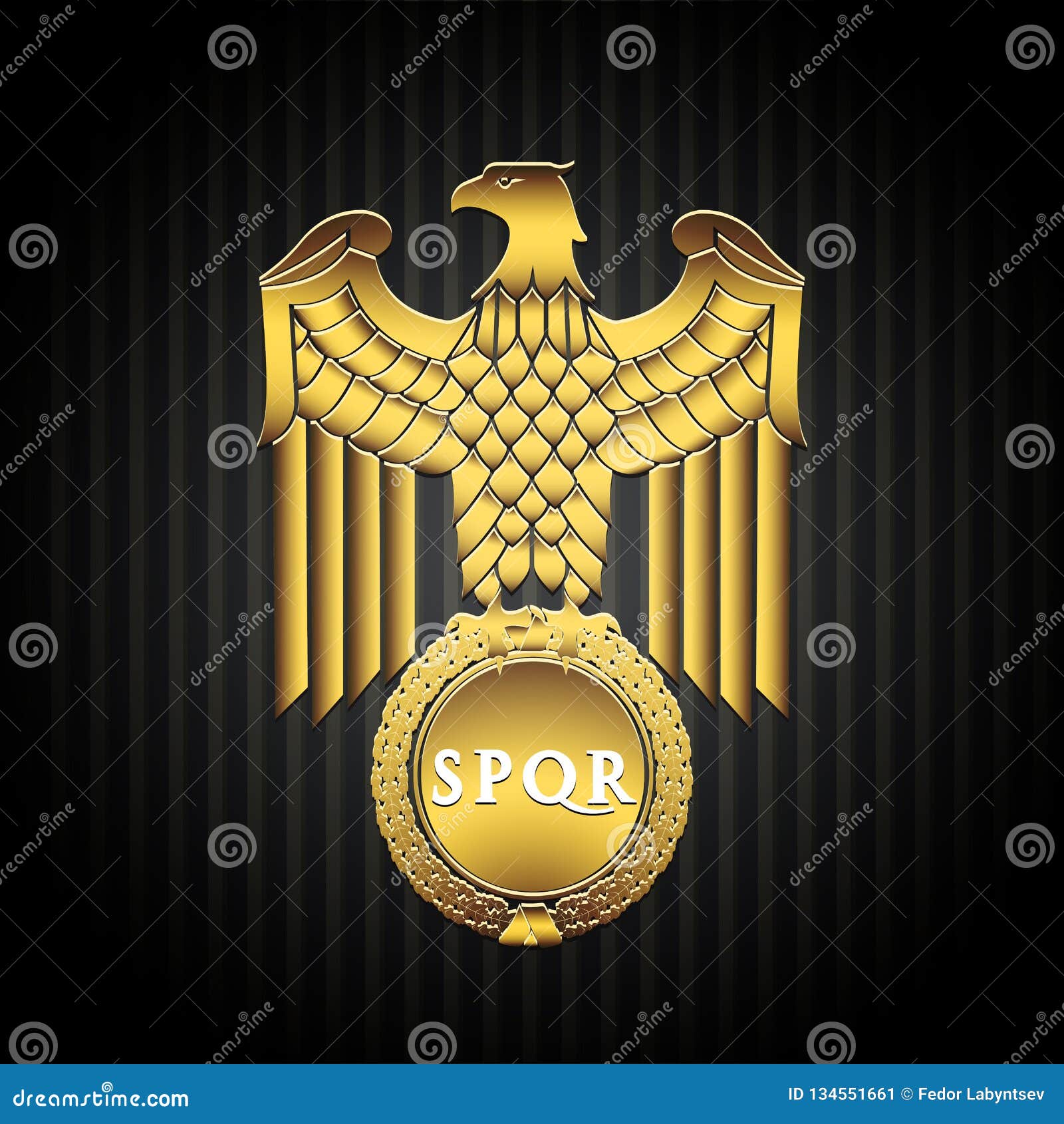Roman Eagle With The Words Veni, Vidi, Vici. Cartoon Vector ...