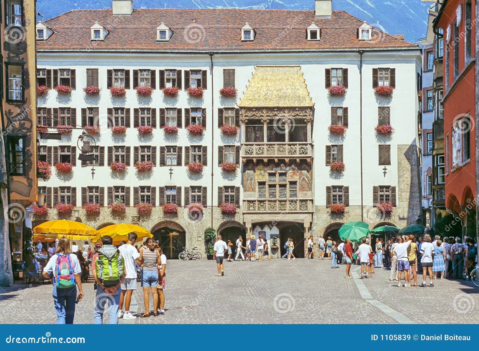 The Roof Of This Square Ceramic Tile Is Red. The Old Type Of Roof ...