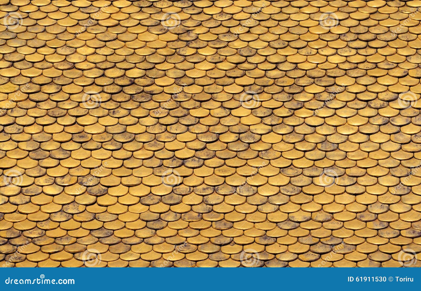 Golden Roof Tiles Pattern stock photo. Image of tirol - 61911530