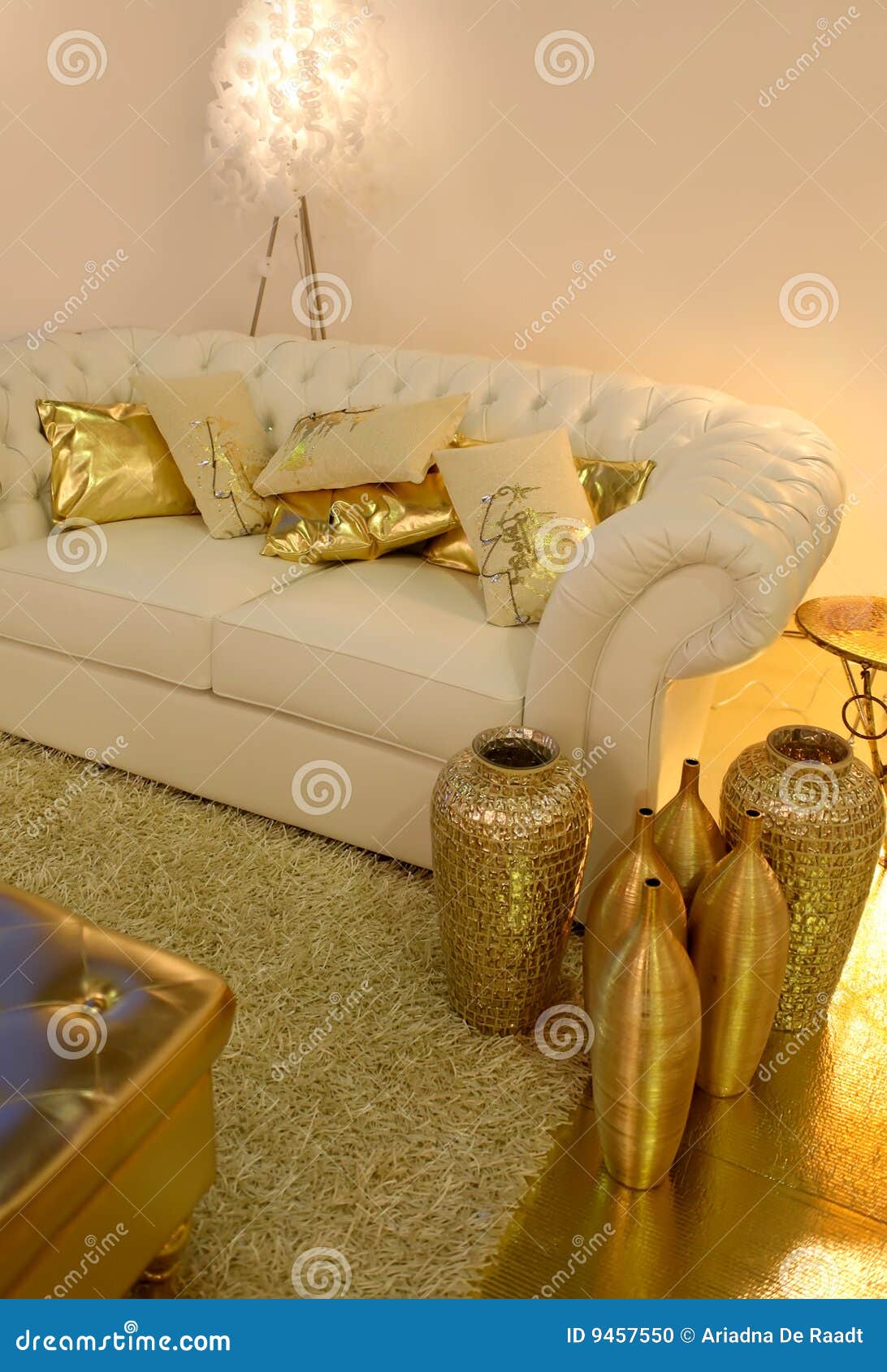 Golden room stock photo. Image of home, ceramic, lifestyle - 9457550