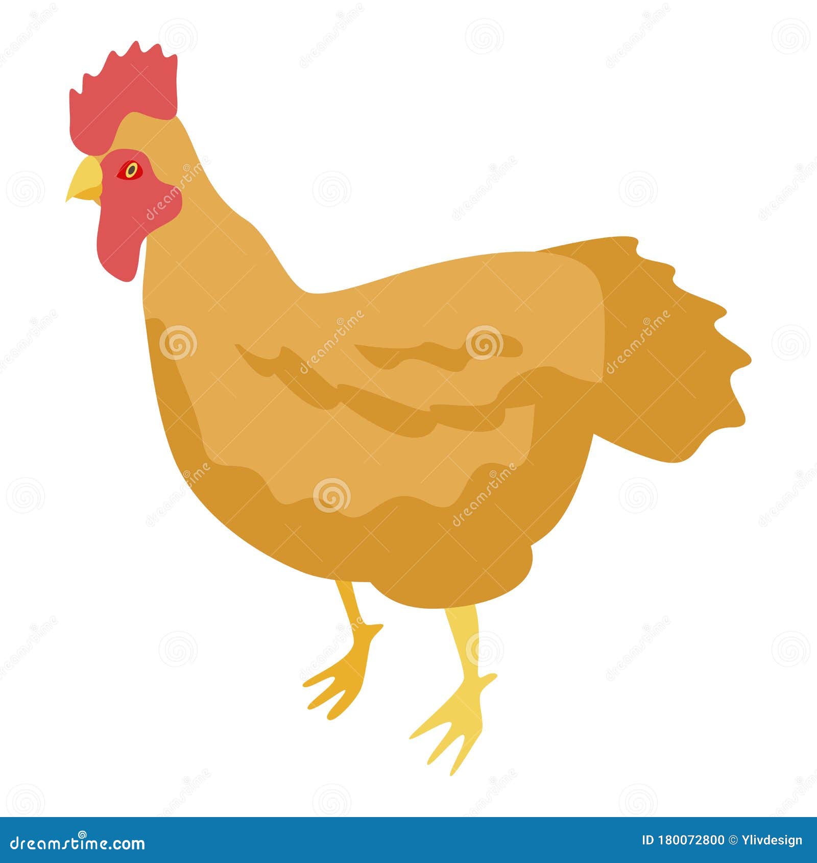 Golden Rooster Icon, Isometric Style Stock Vector - Illustration of ...