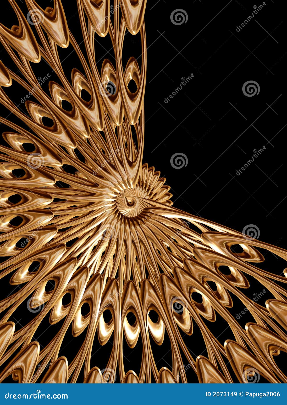 Golden rosette 2 stock illustration. Illustration of geometric - 2073149