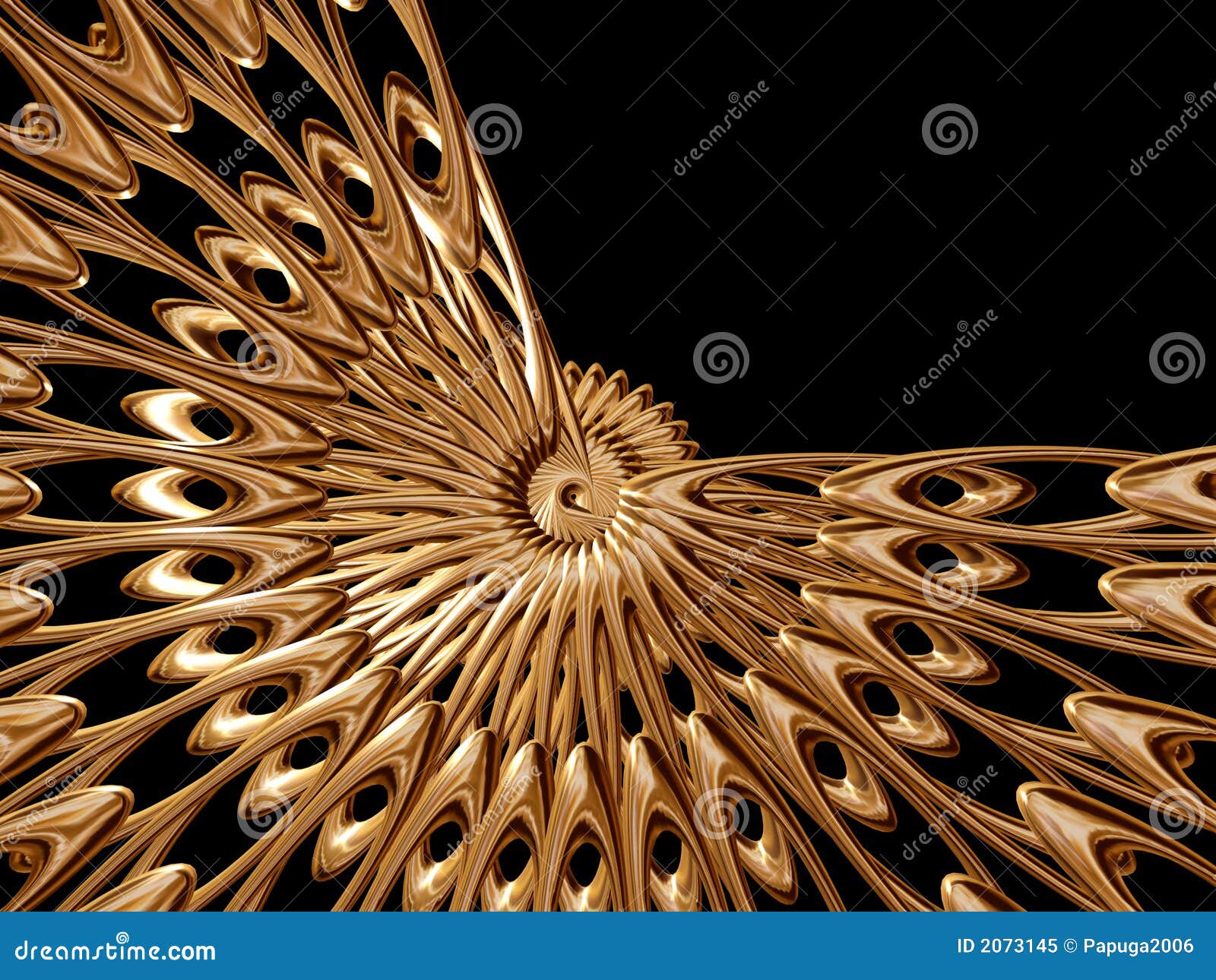 Golden rosette stock illustration. Illustration of fantasy - 2073145