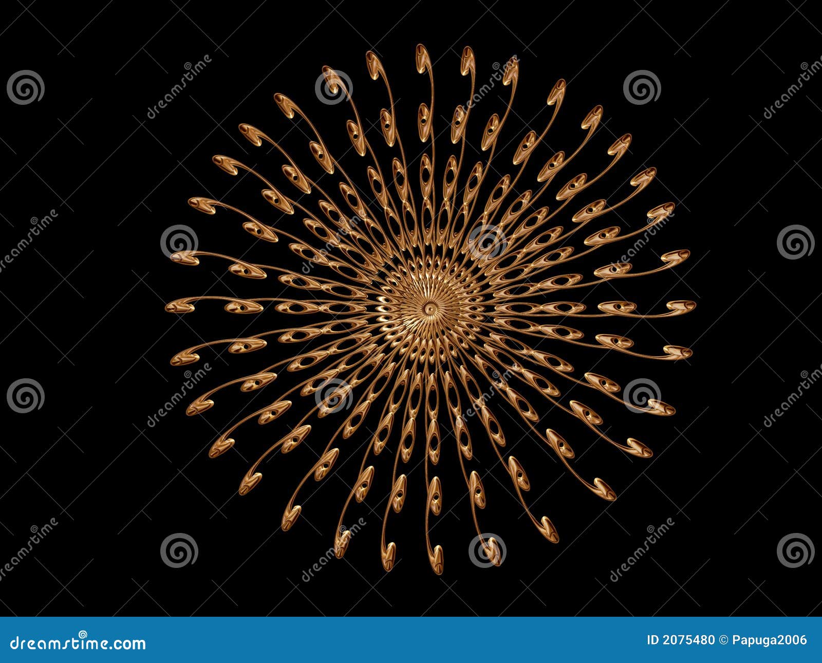 Golden rosette 6 stock illustration. Illustration of abstract - 2075480