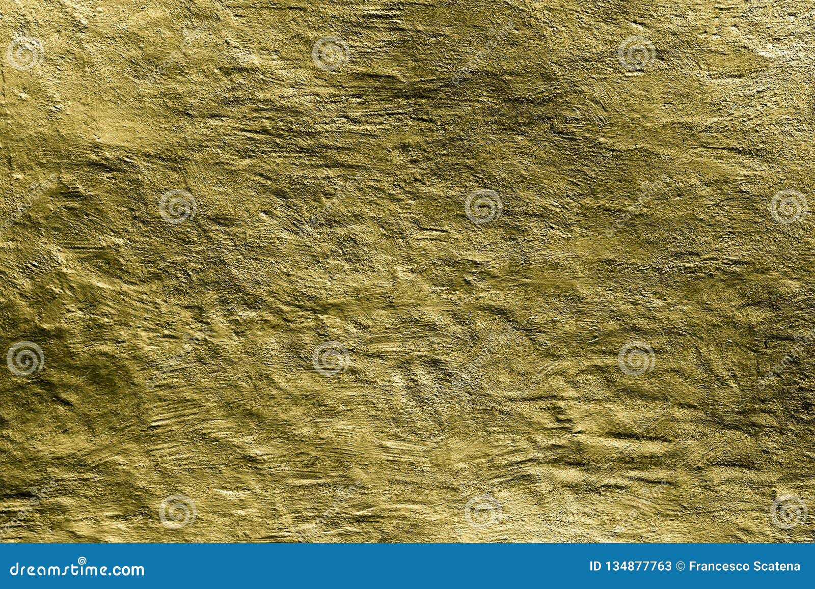 Golden Rough Plaster Background Whit Copy Space Stock Image - Image of ...