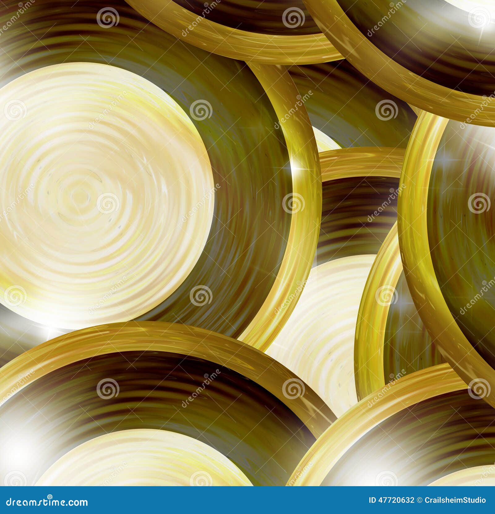 Golden Round Design Elements Stock Illustration - Illustration of ...