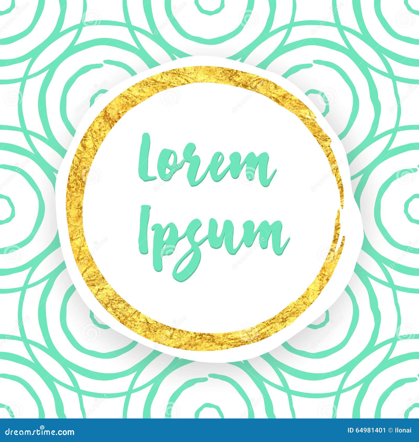 Golden Round Frame Element. Stock Vector - Illustration of design ...