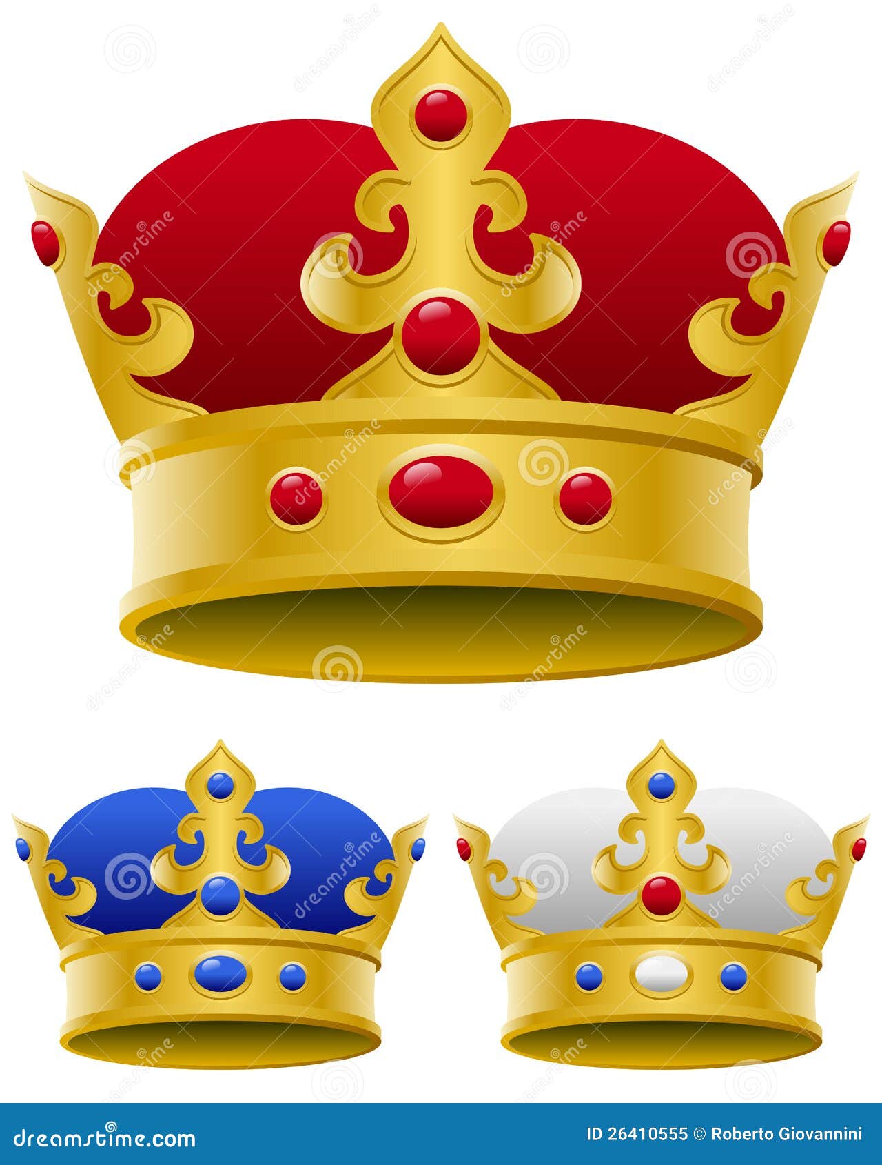 Royal Crown Icon, Black Silhouette Of Monarchy Symbol Cartoon Vector ...