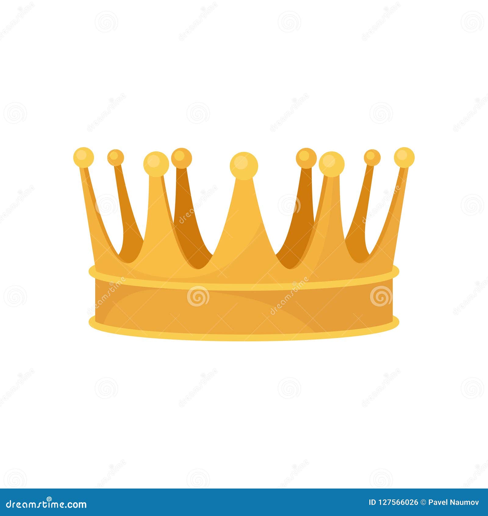 Golden Royal Crown, Heraldic Symbol, Monarchy Attribute Vector ...