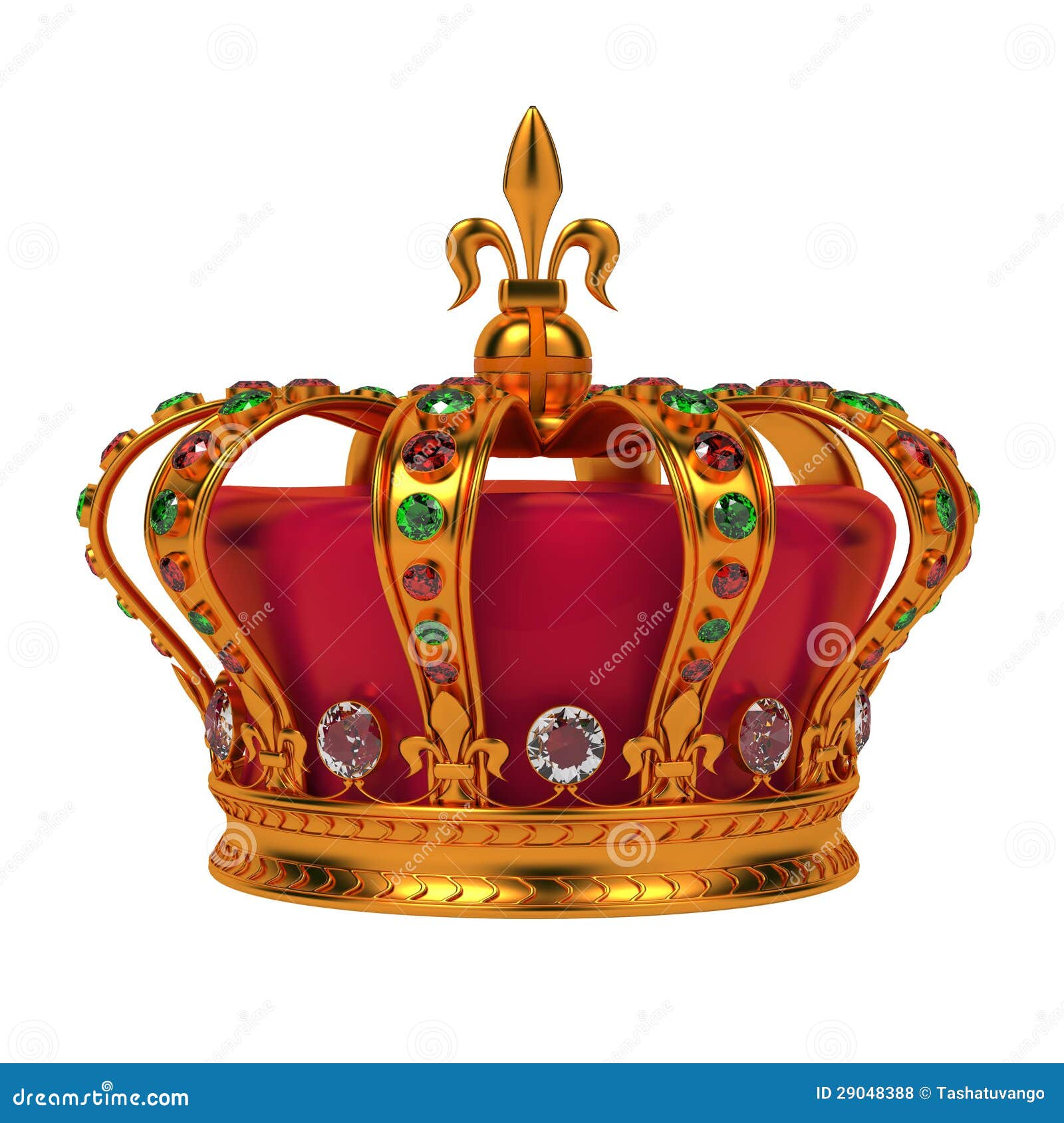 Golden Royal Symbols. Crown With Jewels For Knight Monarch Antique ...