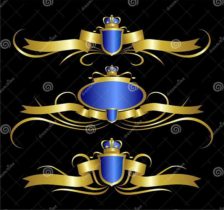 Golden Royal Design Element Stock Vector - Illustration of fashioned ...
