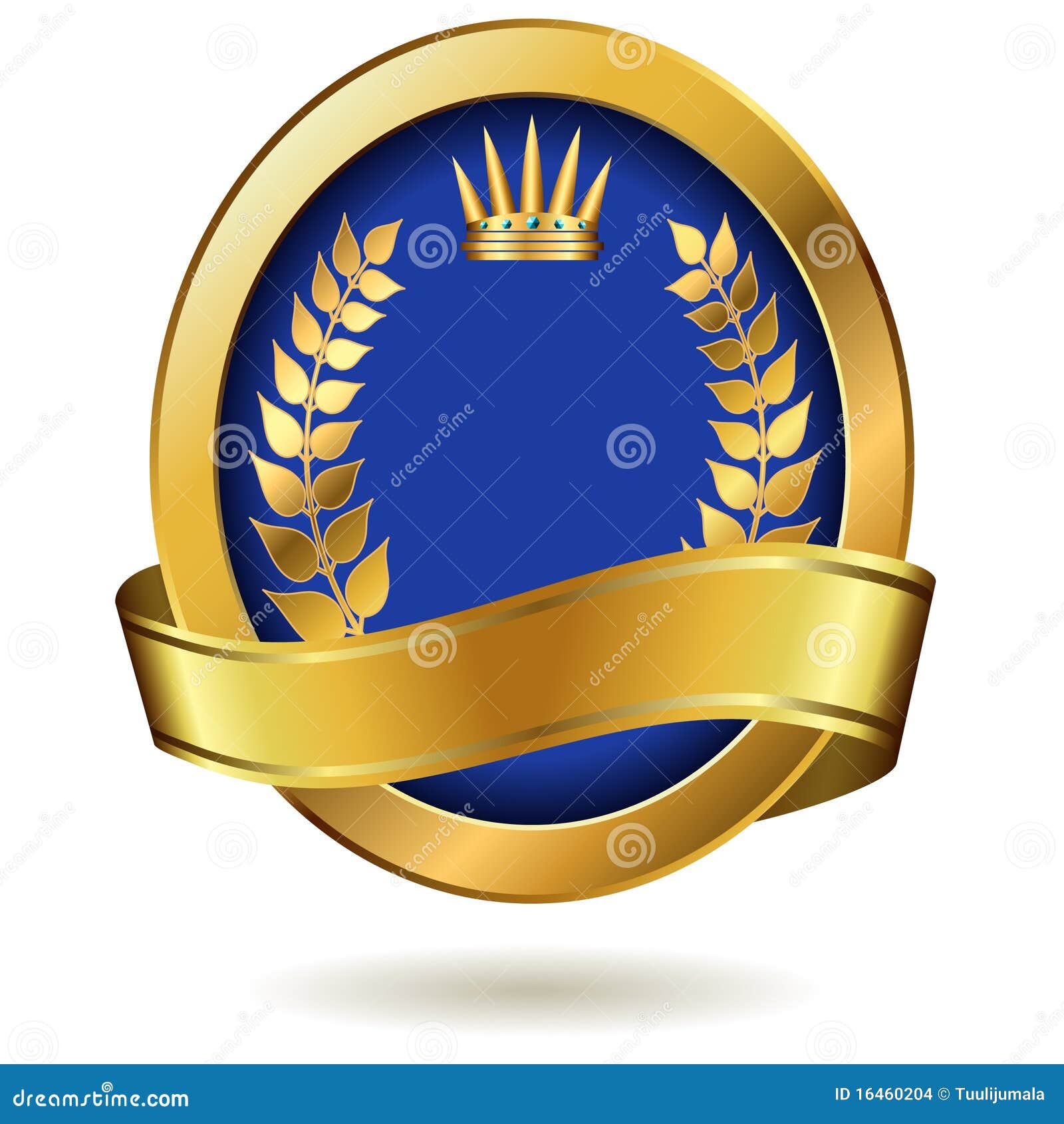 Golden royal label stock vector. Illustration of control - 16460204