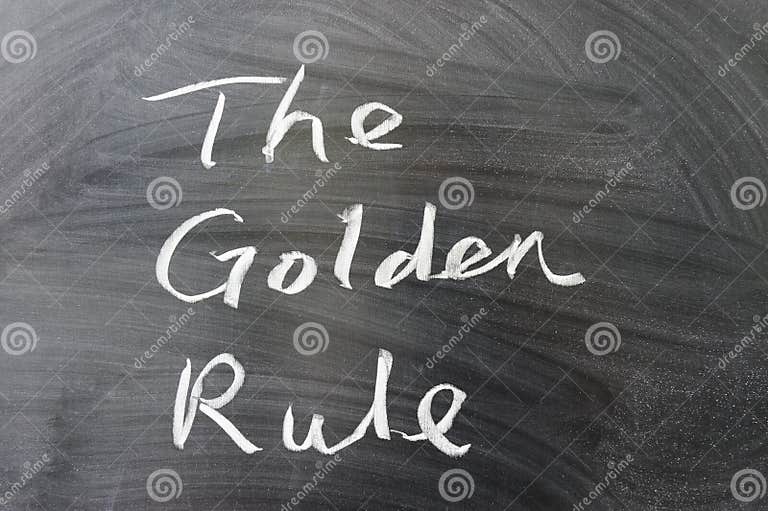 The golden rule stock image. Image of writing, drawing - 25962653