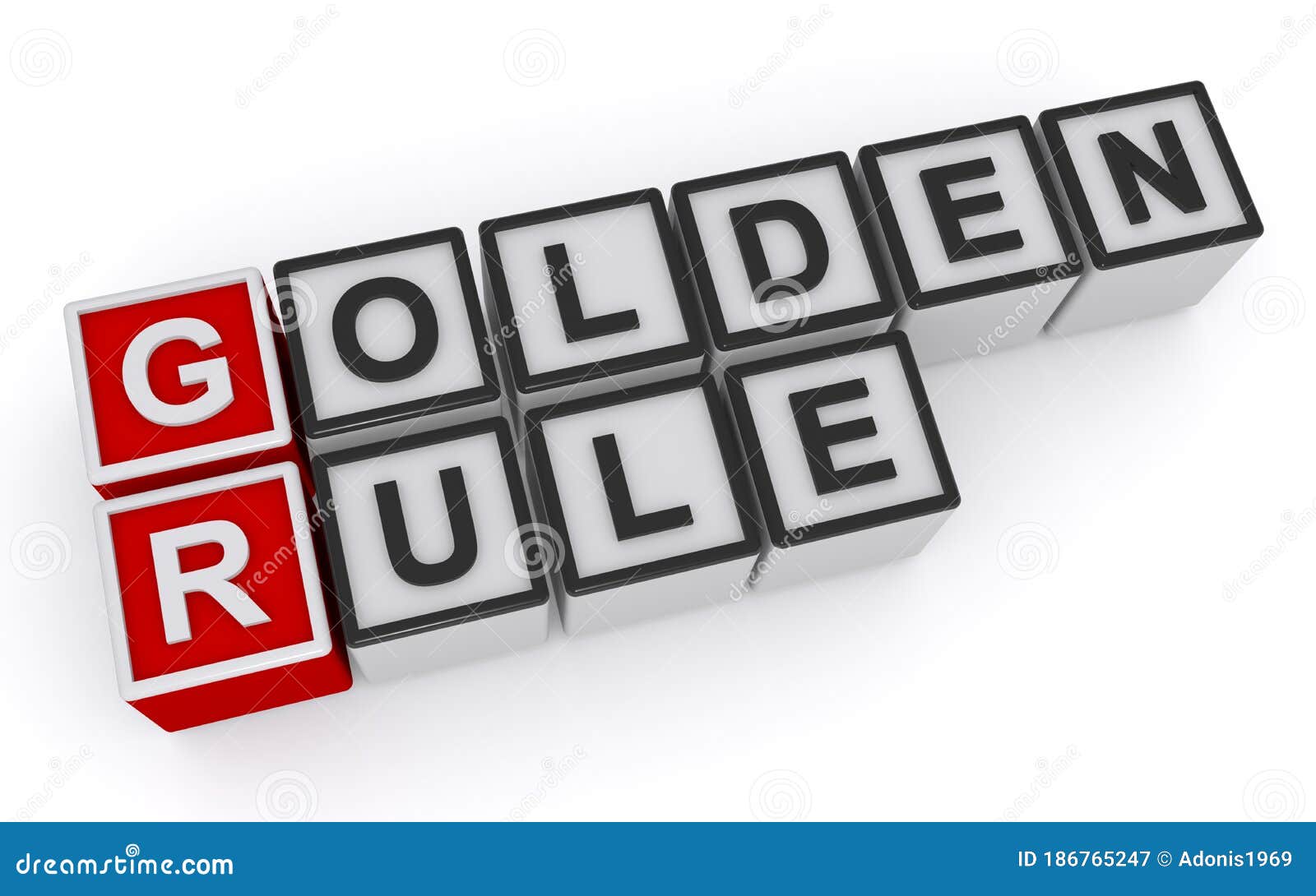 Golden rule blocks stock illustration. Illustration of building - 186765247