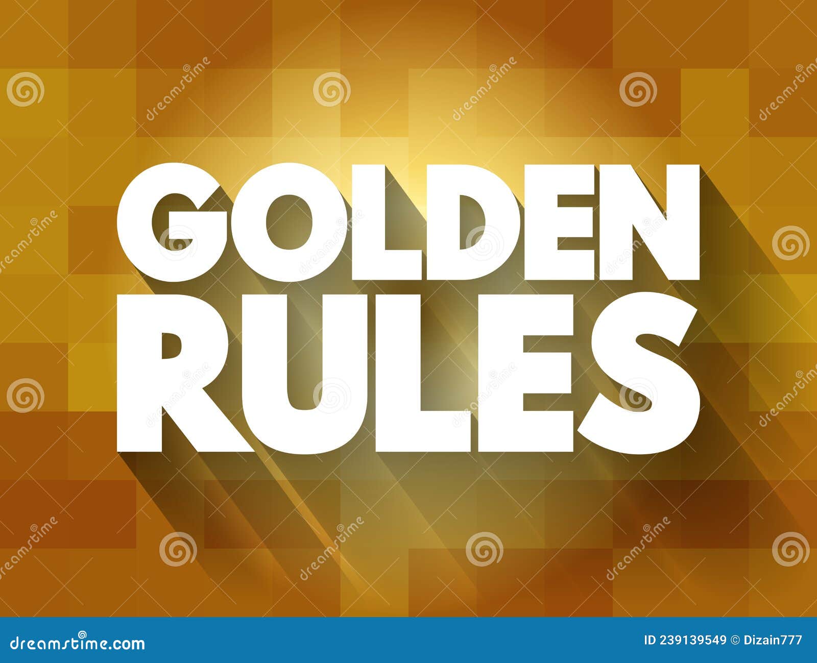 Golden Rules Text Quote, Concept Background Stock Illustration ...