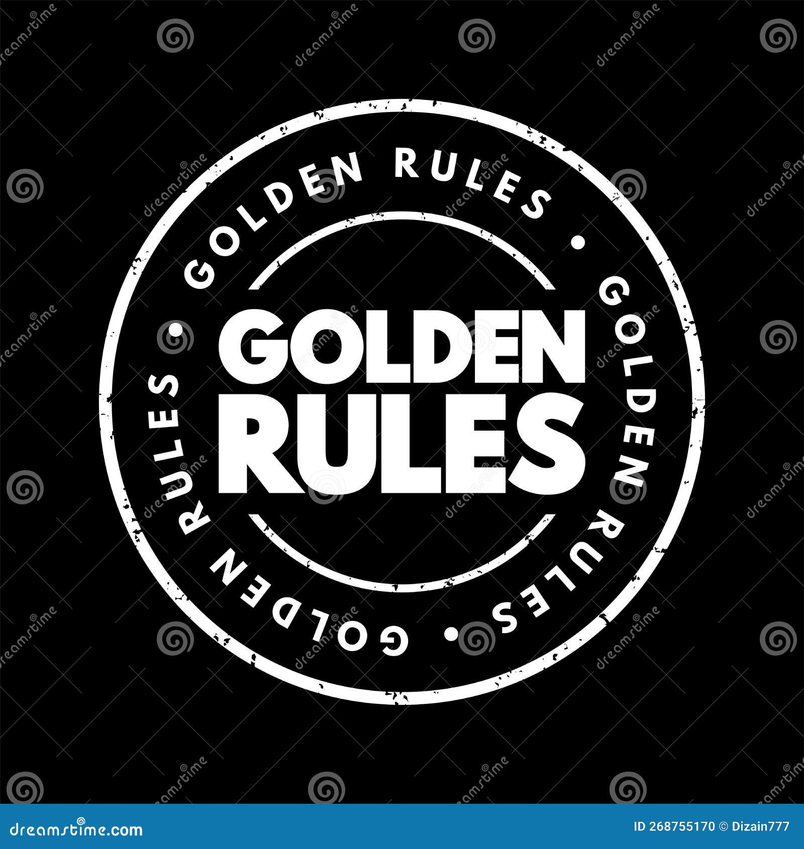 Golden Rules Text Stamp, Concept Background Stock Illustration ...