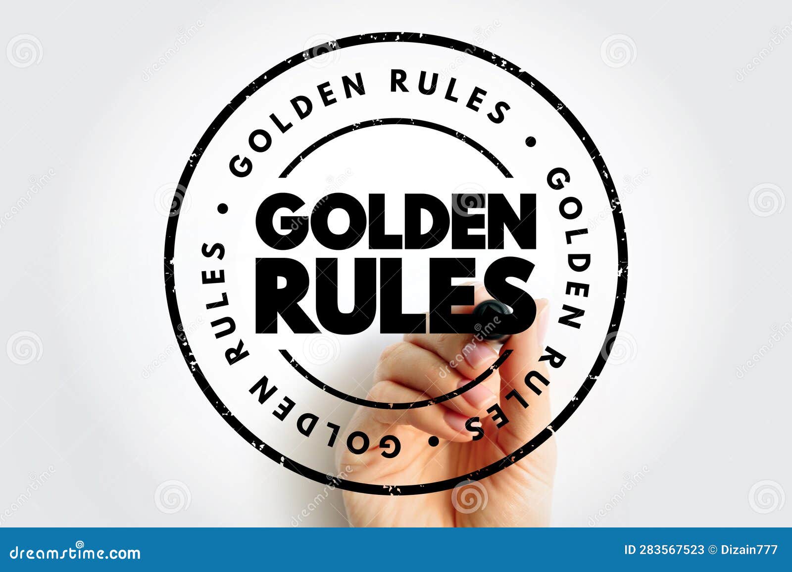 Golden Rules Text Stamp, Concept Background Stock Image - Image of ...