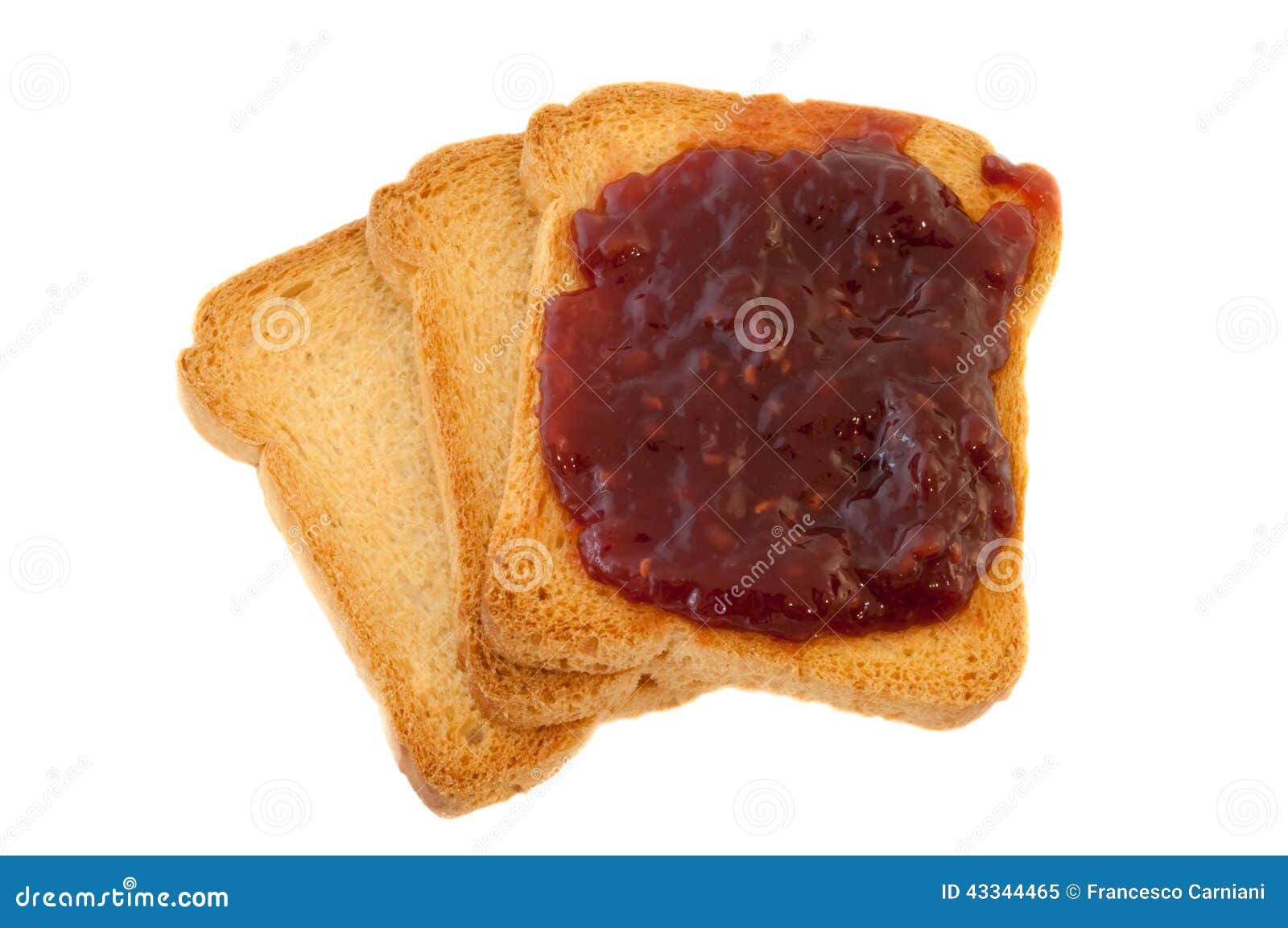 Golden rusk and jam stock image. Image of jelly, diet - 43344465