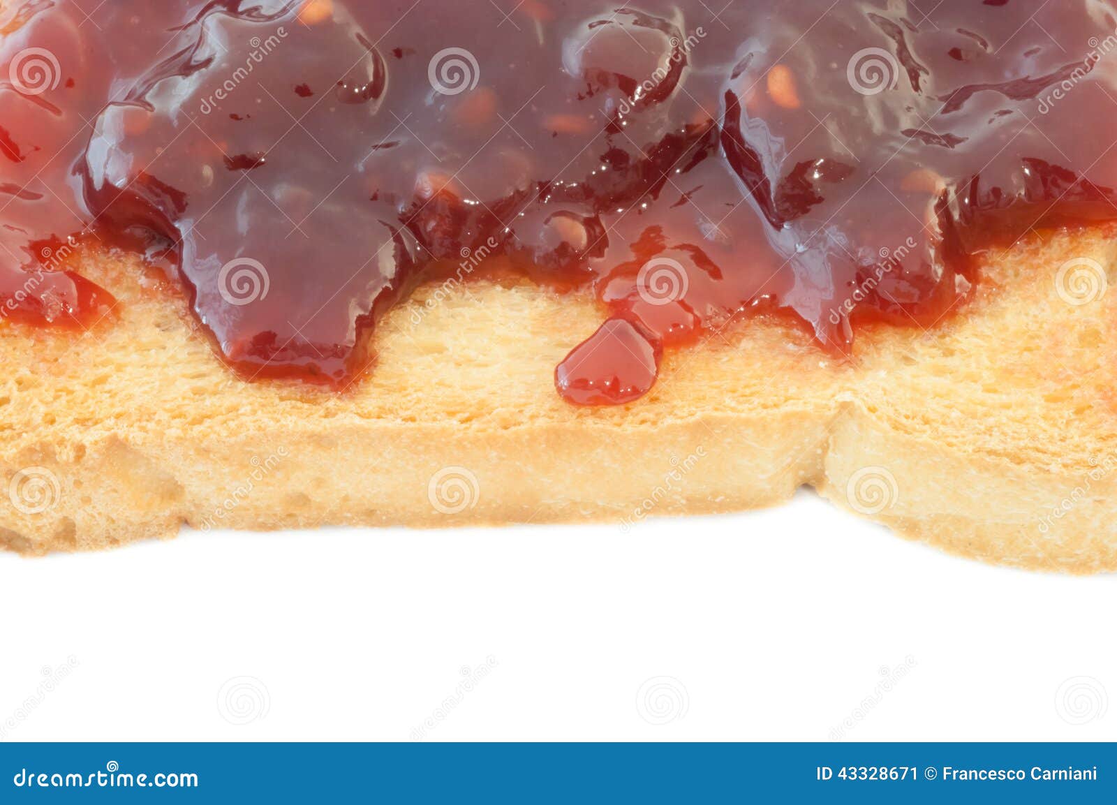 Golden Rusk and Raspberry Jam Stock Image - Image of golden, crisp ...