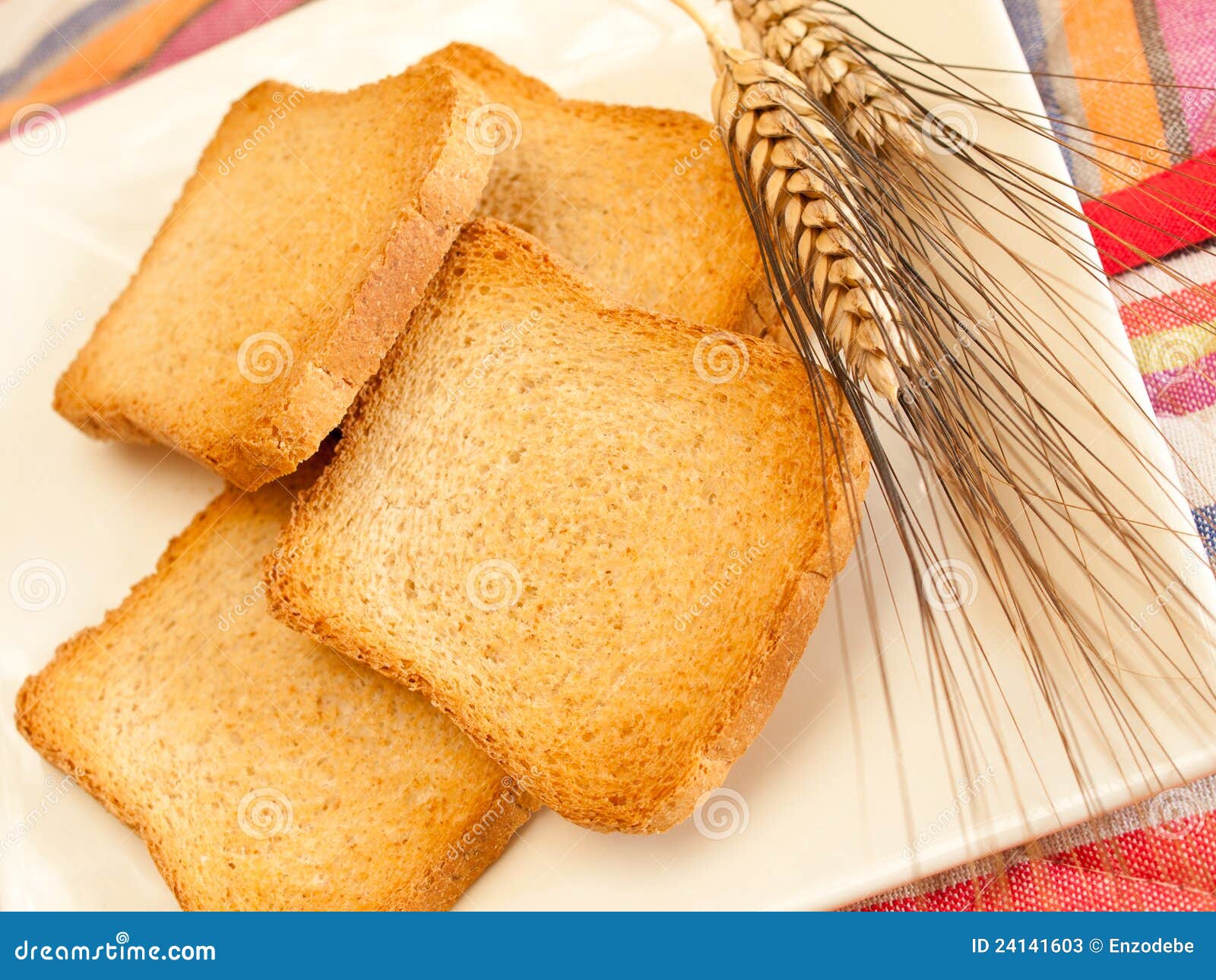 Golden rusks stock image. Image of gold, breakfast, rusk - 24141603