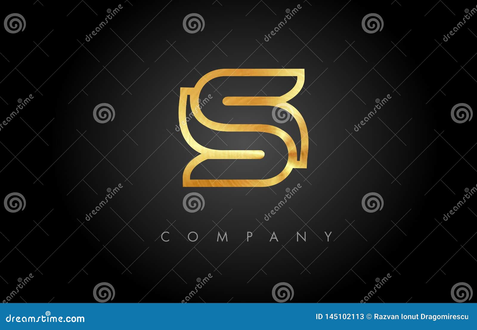 Golden S Logo. S Letter Icon Design Vector Stock Vector - Illustration ...