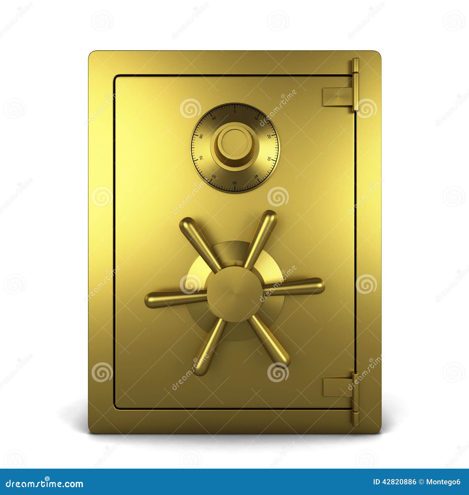 Golden Safe Box 3D. Bank Vault. Isolated Royalty-Free Stock Photography ...