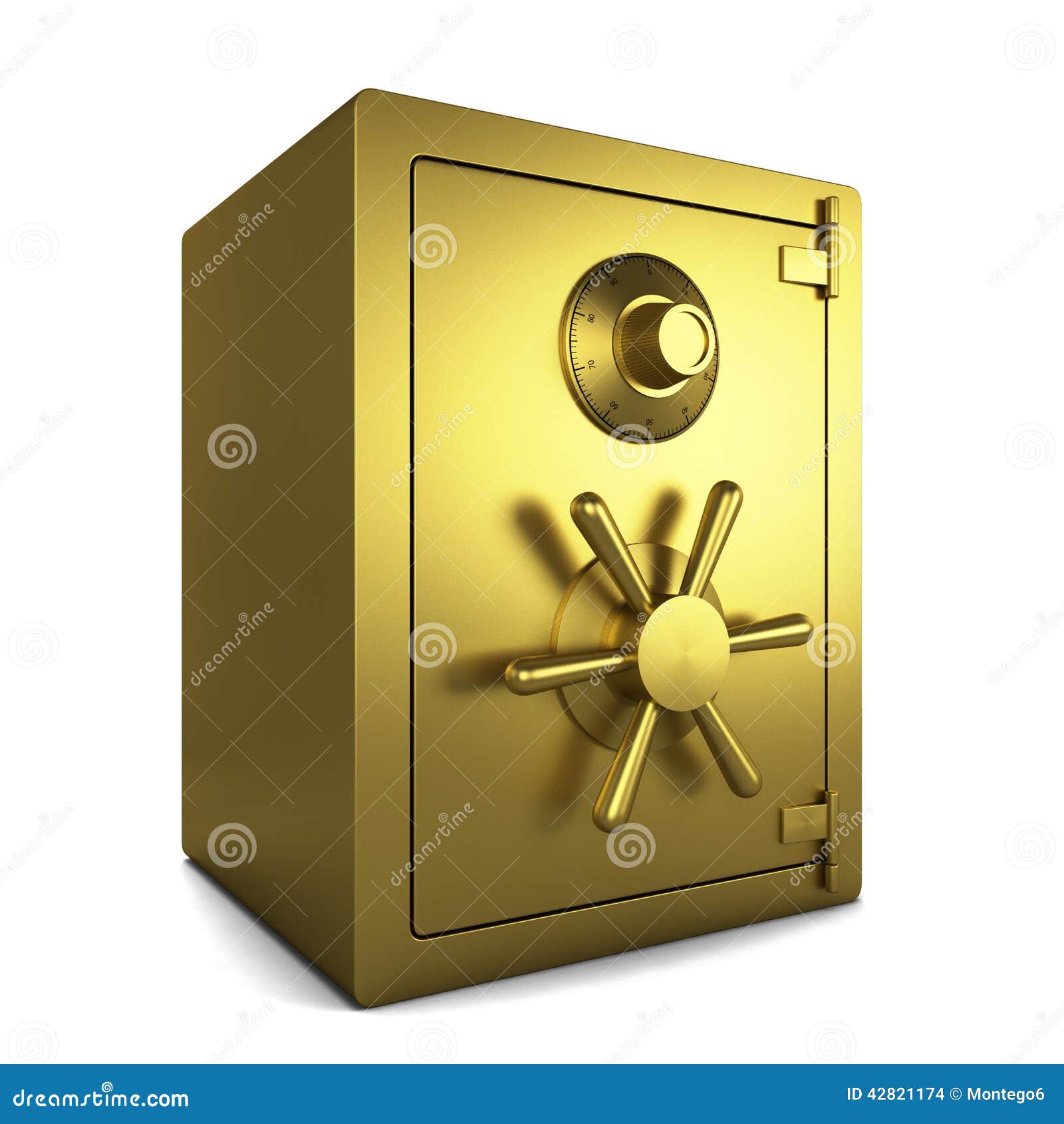 Golden Safe Box 3D. Bank Vault. Isolated Royalty-Free Stock Photography ...