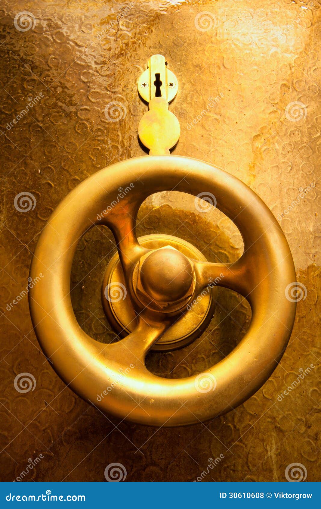 Golden Safe Deposit Box with Handle and Lock Stock Photo - Image of ...