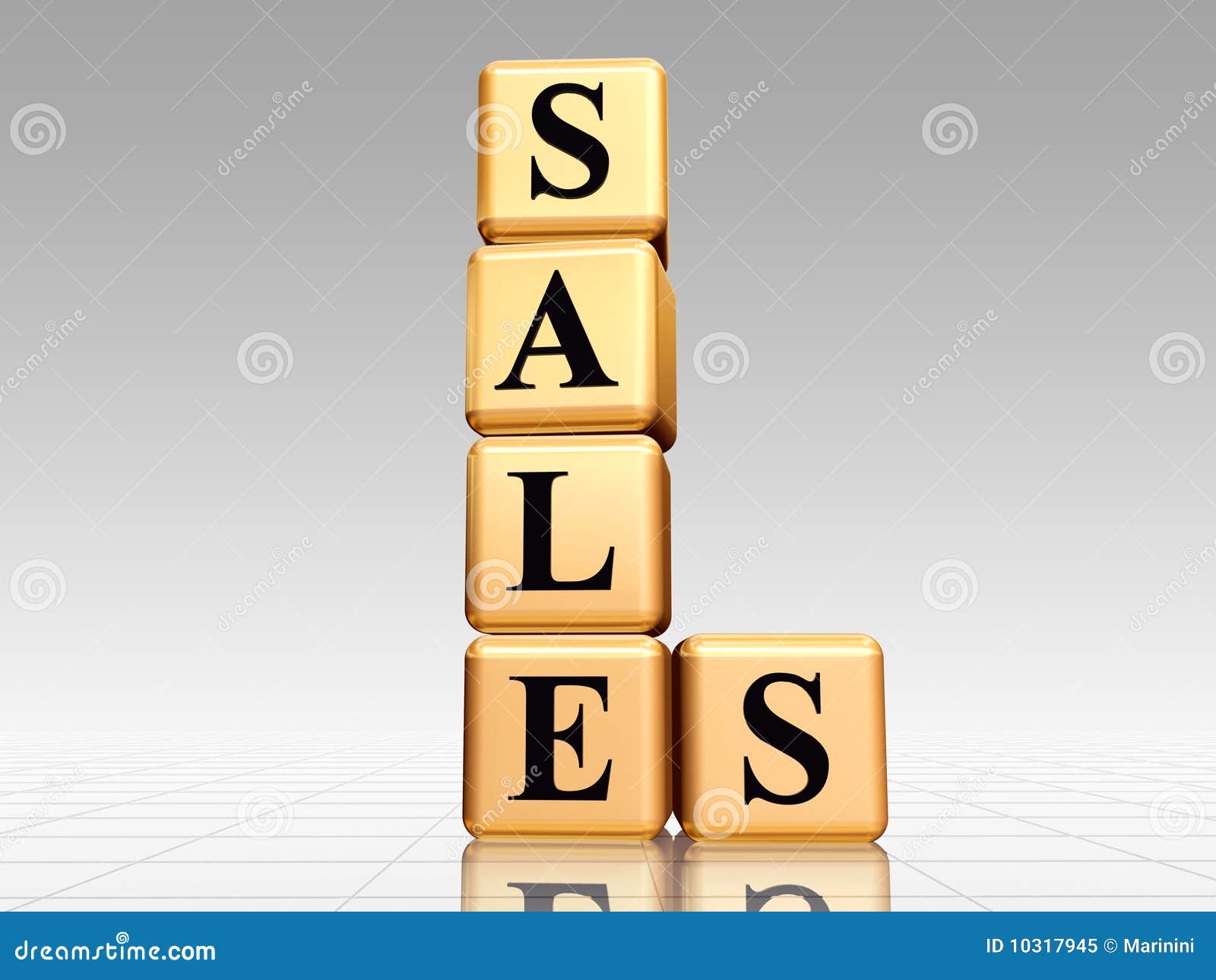 Golden Sales with Reflection Stock Illustration - Illustration of goal ...