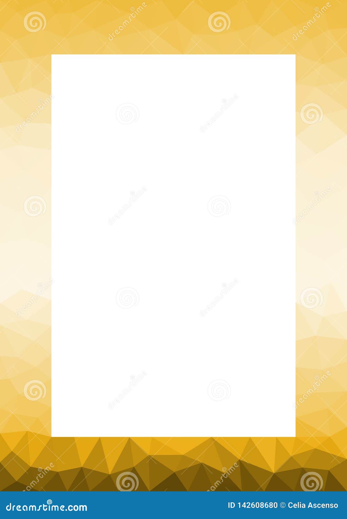 Golden Sand Desert Lowpoly Frame Border Stock Illustration ...