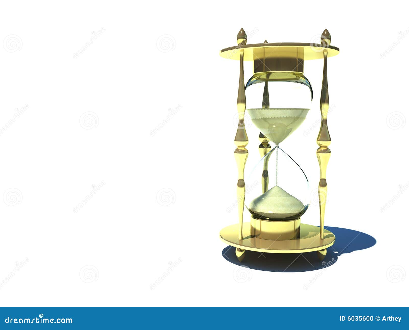 Golden sand-watch stock illustration. Illustration of drip - 6035600